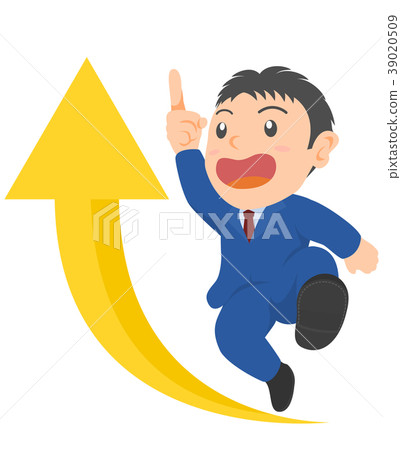 Rising-oriented office worker - Stock Illustration [39020509] - PIXTA