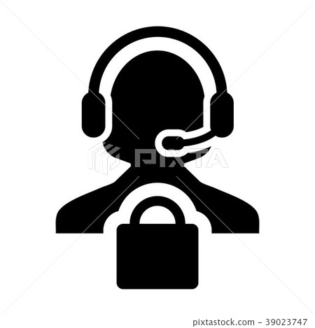 Service Icon Vector Female Operator Person Avatar - Stock Illustration ...