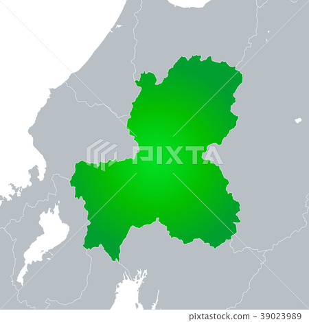 Gifu Prefecture Map - Stock Illustration [39023989] - PIXTA