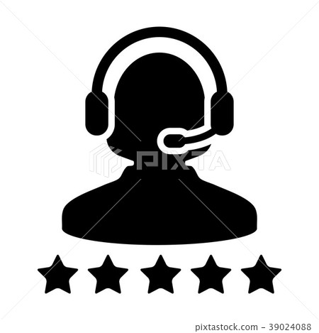 Service Icon Vector Customer Star Ratings Feedback - Stock Illustration ...