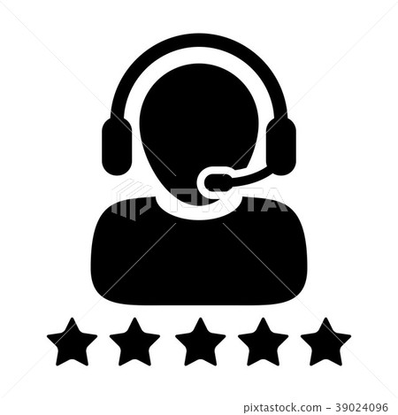 Service Icon Vector Customer Star Ratings Feedback - Stock Illustration ...