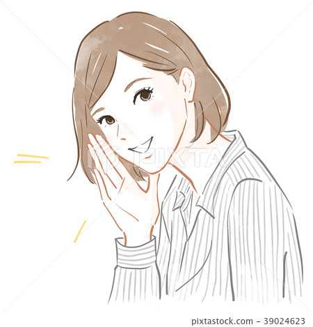 A woman who calls out - Stock Illustration [39024623] - PIXTA