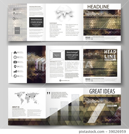 Business templates for tri fold square design - Stock Illustration ...