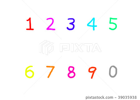 Freehand numbers - Stock Illustration [39035938] - PIXTA