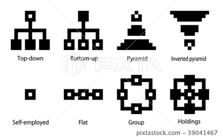 Organization chart pictogram - Stock Illustration [39041467] - PIXTA