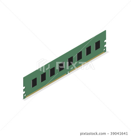 RAM module in 3D, vector illustration. - Stock Illustration [39041641 ...
