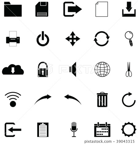 toolbar icon set - Stock Illustration [39043315] - PIXTA