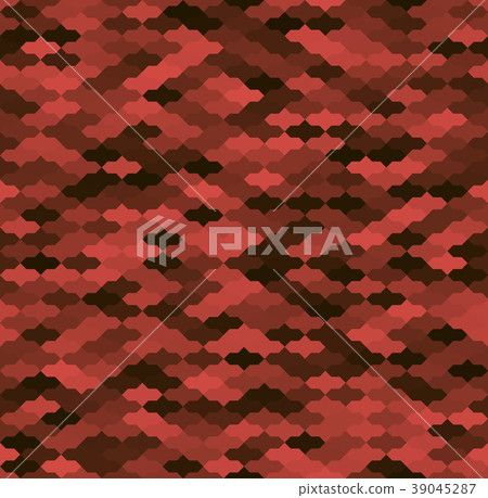 Red and black geometric cornered seamless pattern. - Stock Illustration ...