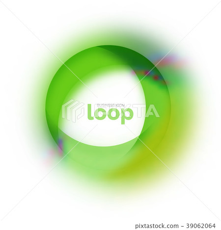 Loop circle business icon, created with glass - Stock Illustration ...