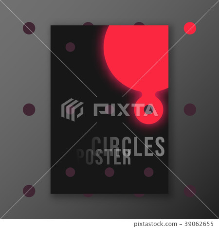 Abstract circles poster template - Stock Illustration [39062655] - PIXTA