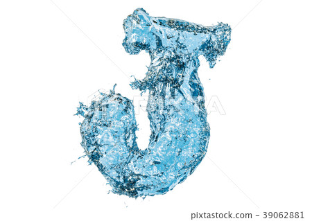 Water letter J, 3D rendering - Stock Illustration [39062881] - PIXTA