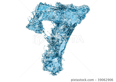 Water number 7, 3D rendering - Stock Illustration [39062906] - PIXTA