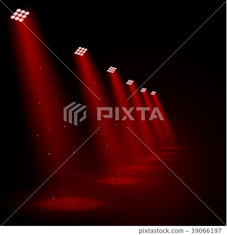 Glowing red spotlights - Stock Illustration [39066197] - PIXTA