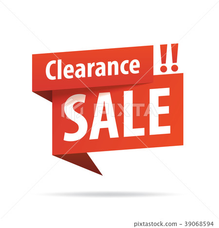 Clearance Sale Tag Banner vector heading design - Stock Illustration ...