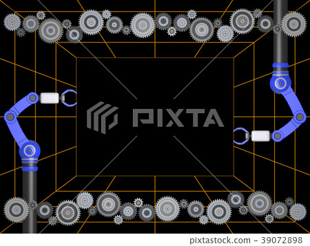 Robot arm gear mechanism blue - Stock Illustration [39072898] - PIXTA