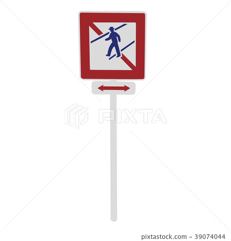 crossing is prohibited - Stock Illustration [39074044] - PIXTA