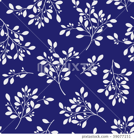 Simple leaf pattern - Stock Illustration [39077151] - PIXTA