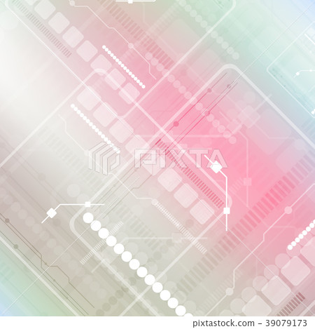 Bright pink abstract technology background - Stock Illustration ...