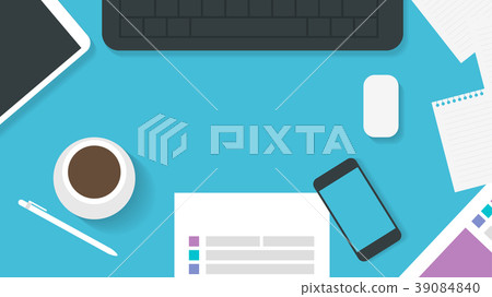 Work place background vector - Stock Illustration [39084840] - PIXTA