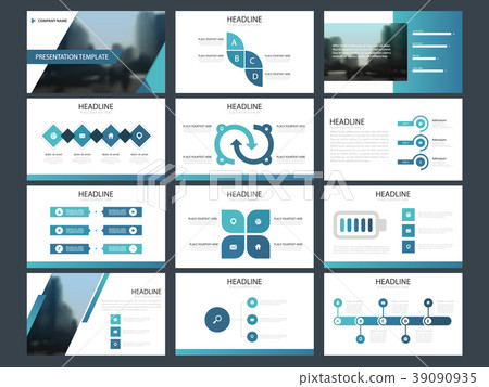 Blue Abstract presentation templates Infographic - Stock Illustration ...