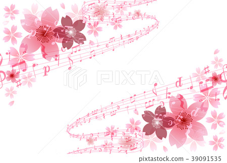 Sakura spring flower background - Stock Illustration [39091535] - PIXTA