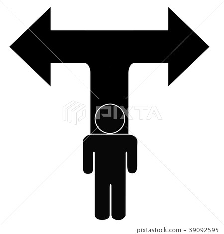 Illustration of a parting road - Stock Illustration [39092595] - PIXTA