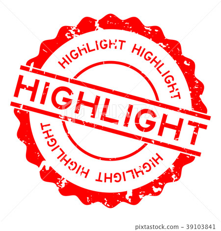 Grunge red highlight word round rubber seal stamp-插圖素材 [39103841] - PIXTA圖庫
