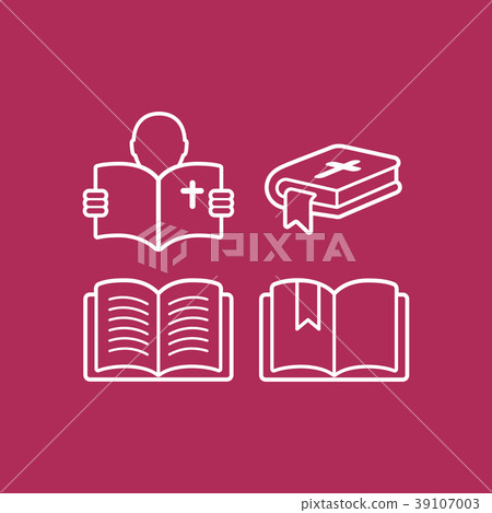 Bible icons. Holy words - Stock Illustration [39107003] - PIXTA