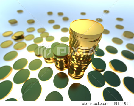 Coin graph plain - Stock Illustration [39111991] - PIXTA