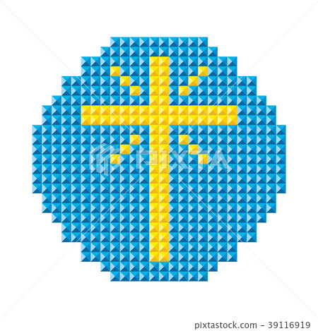 Cross pixels - Stock Illustration [39116919] - PIXTA