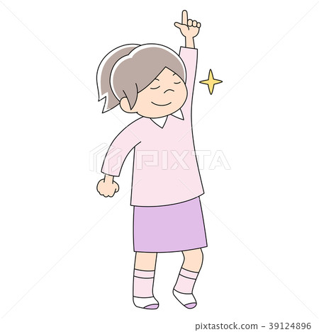 5 year old girl _ profane - Stock Illustration [39124896] - PIXTA
