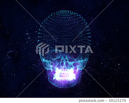 Abstract Skull,skull on ,futuristic style. - Stock Illustration ...