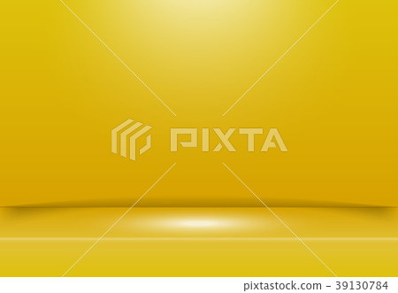 Abstract yellow studio room background - Stock Illustration [39130784 ...