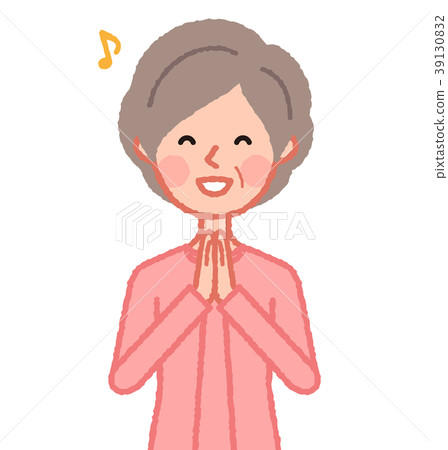 Senior lady rejoicing - Stock Illustration [39130832] - PIXTA