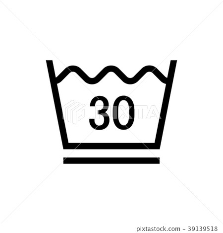 New washing indication symbol (The liquid... - Stock Illustration ...