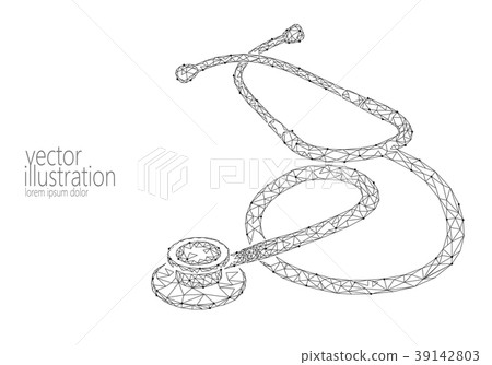 Medicine stethoscope low poly health care World - Stock Illustration ...