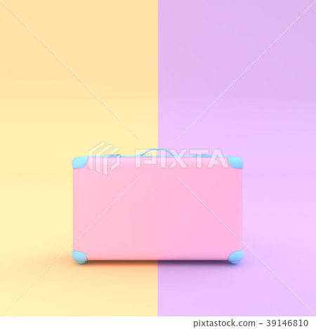 Travel suitcase pink pastel color - Stock Illustration [39146810] - PIXTA
