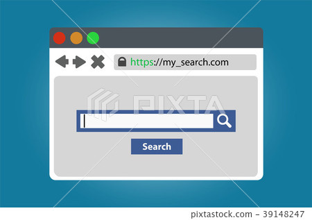 Search engine open in browser window - Stock Illustration [39148247 ...