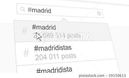 Madrid hashtag search through social media posts-插圖素材 [39150613] - PIXTA圖庫