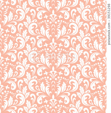 Floral pattern. Wallpaper baroque, damask. - Stock Illustration ...