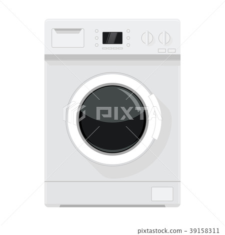 Washing machine. Flat design - Stock Illustration [39158311] - PIXTA