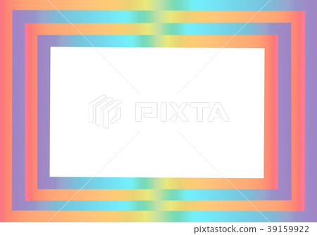 Pale rainbow colored picture frame - Stock Illustration [39159922] - PIXTA