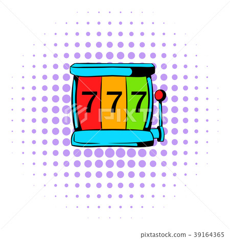 Slot machine jackpot icon, comics style - Stock Illustration [39164365 ...