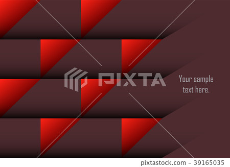 Red abstract layer geometric background - Stock Illustration [39165035 ...