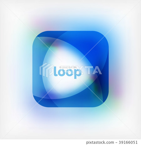 Vector square loop business symbol, geometric icon - Stock Illustration ...
