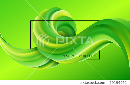 Green fluid shape design. 3d vector illustration - Stock Illustration ...