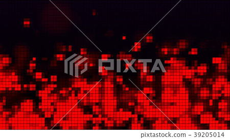 Mosaic with red rising bubbles and square pieces - Stock Illustration ...