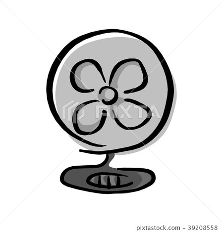 fan with shadow vector illustration sketch - Stock Illustration ...