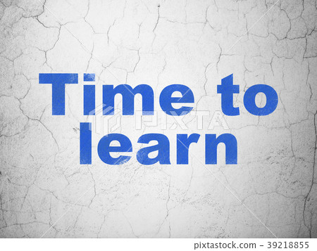 Studying concept: Time to Learn on wall background - Stock Illustration ...