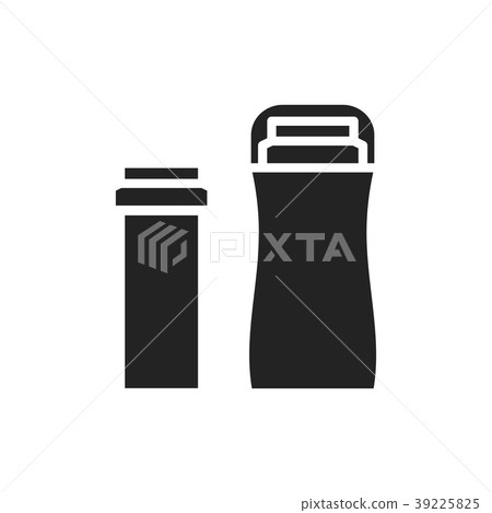 Cartridge wax heater warmer silhouette icon. Hot - Stock Illustration ...